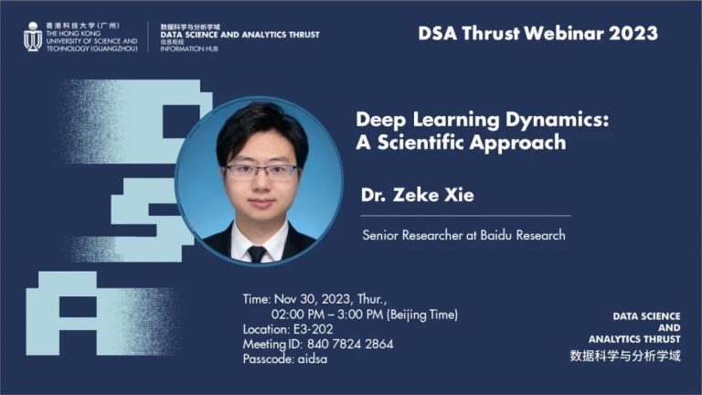 Deep Learning Dynamics: A Scientific Approach – Data Science and Analytics Thrust